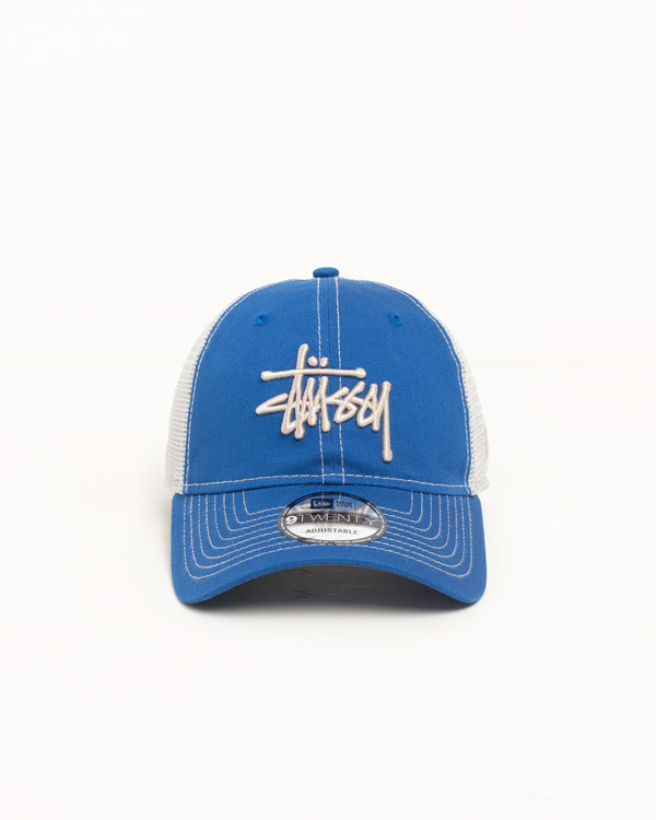 New Era 9TWENTY Basic Trucker – Bright Royal | Headwear | Stüssy UK