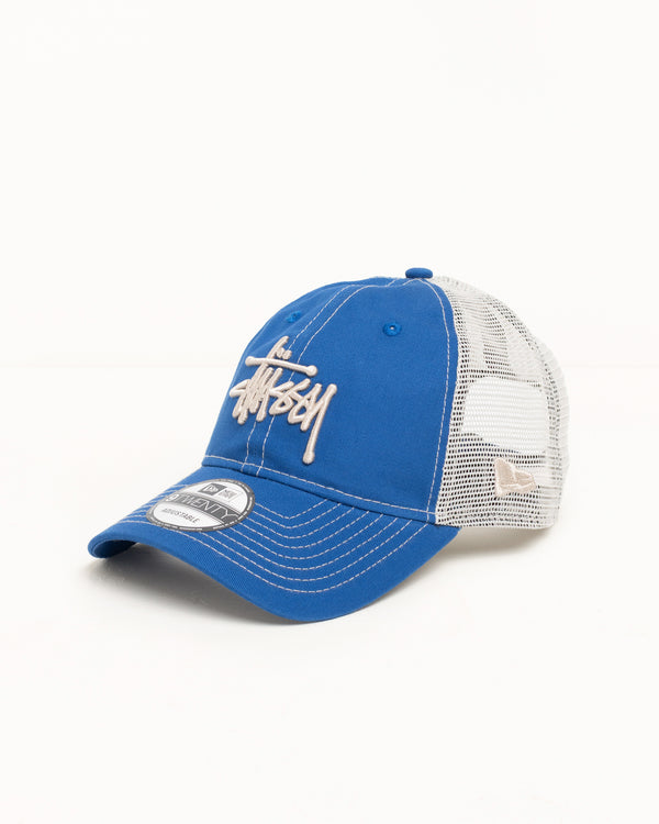 New Era 9TWENTY Basic Trucker – Bright Royal | Headwear | Stüssy UK